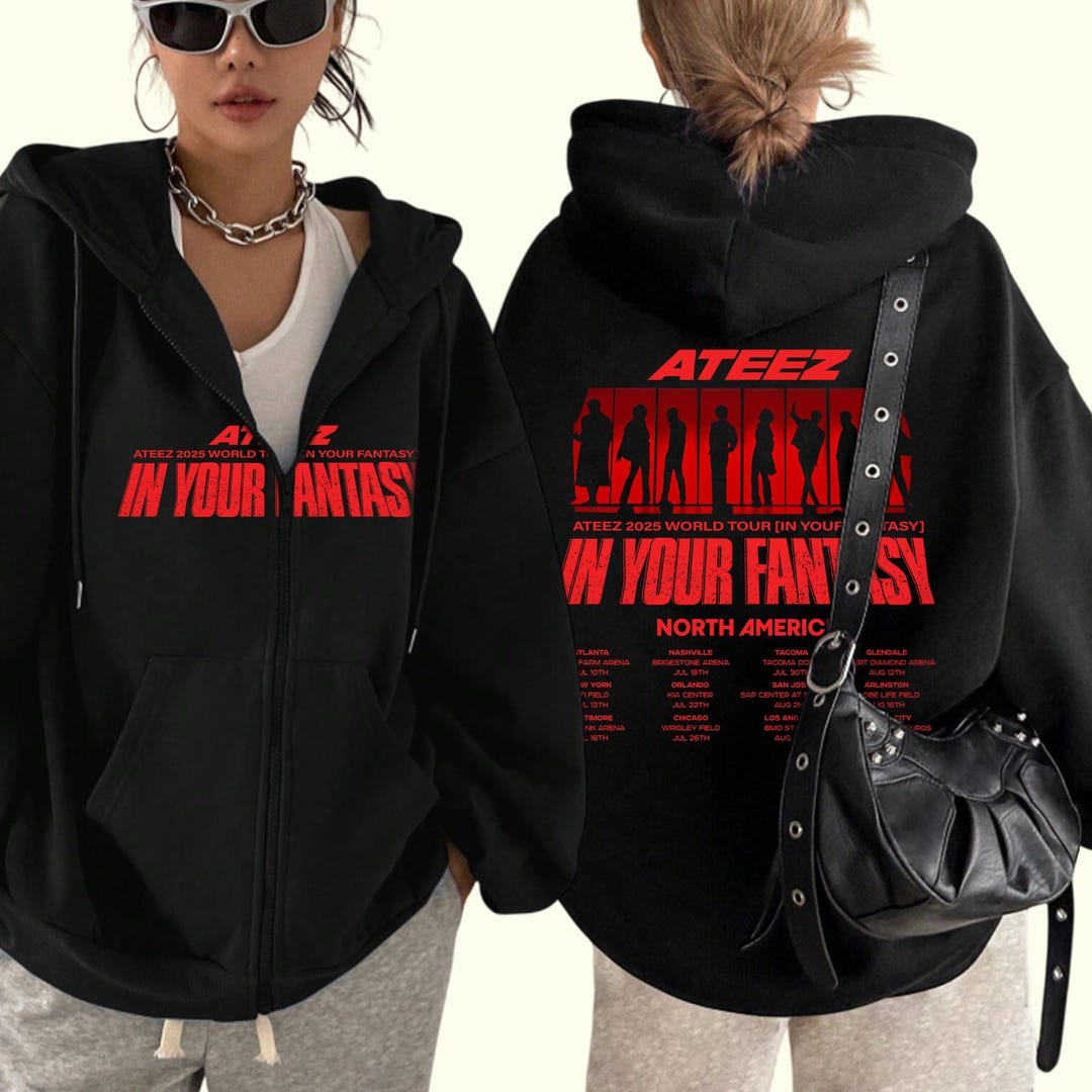 ATEEZ World Tour in Your Fantasy Zip Hoodie, Ateez Zip Hoodie Kpop ...