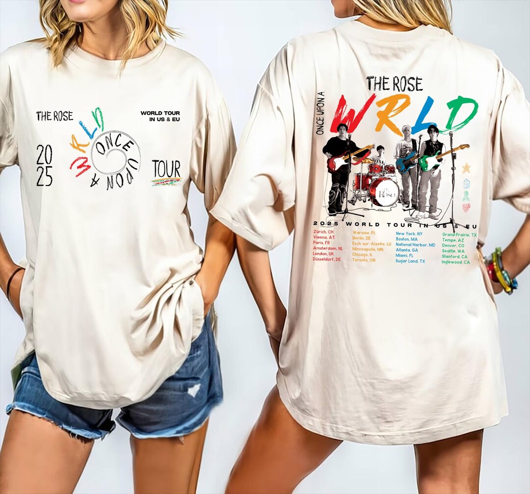 The Rose Once Upon AWRLD Tour T-shirt, the Rose WRLD Road Map Shirt ...