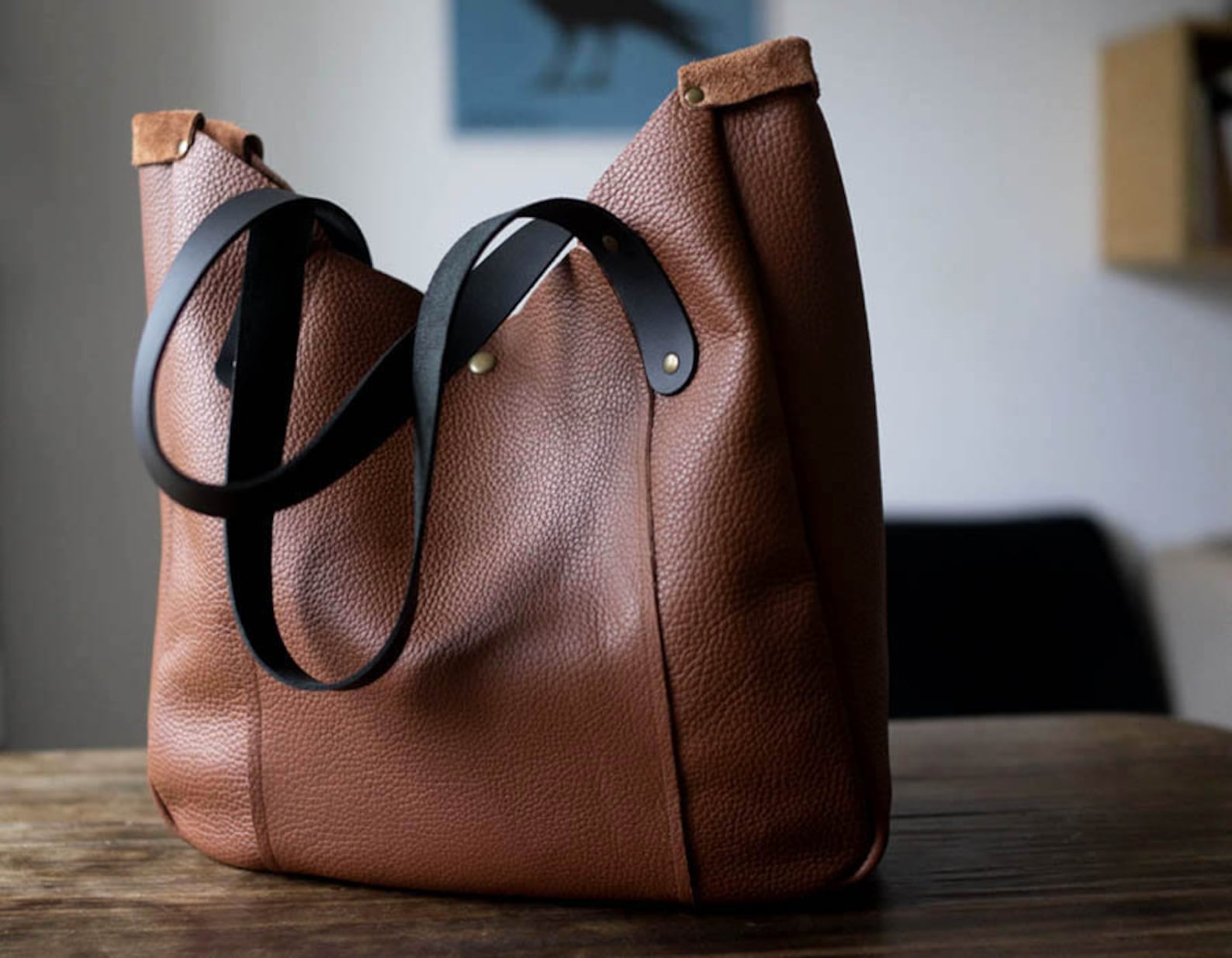 FOKS FORM Lea Bag 03 Hobo Bag Brown Tote Bag Leather | Etsy