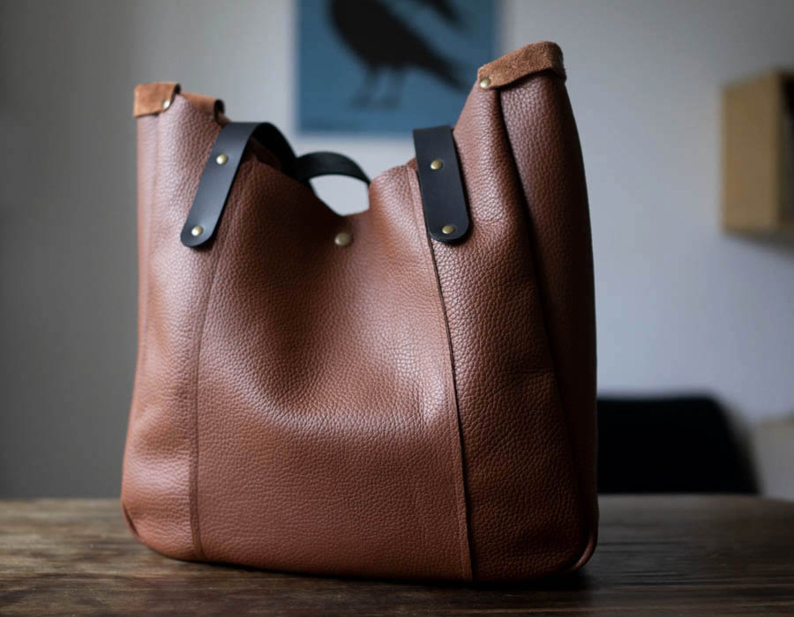 FOKS FORM Lea Bag 03 Hobo Bag Brown Tote Bag Leather - Etsy