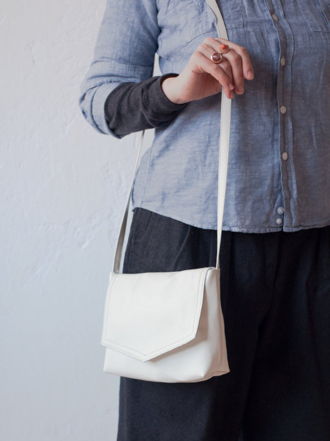 FOKS FORM Mi Bag 05 Small Leather Shoulder Bag Samll Leather - Etsy