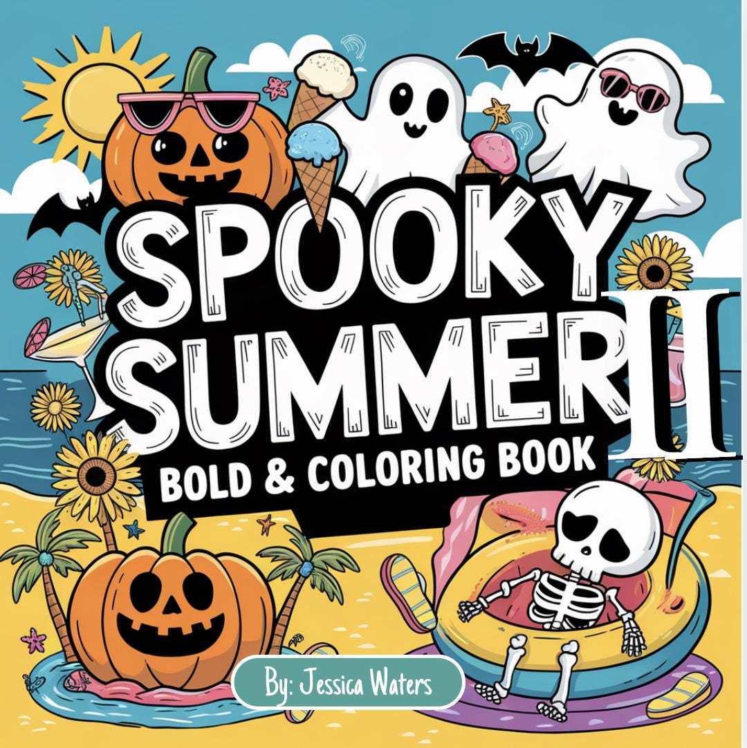 Spooky Summer II: A Summerween Coloring Book for Teens & Adults - Etsy