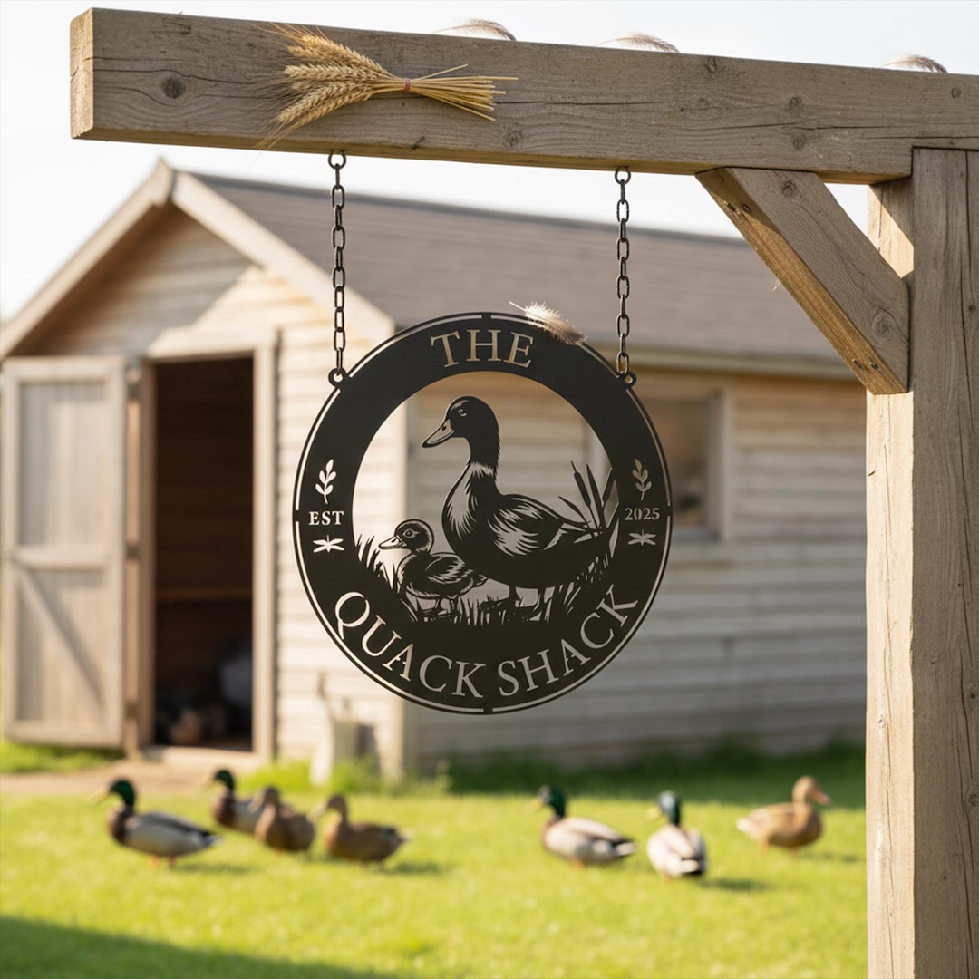 Personalized Duck House Sign, Personalized Duck Farm Sign Decor, Duck ...