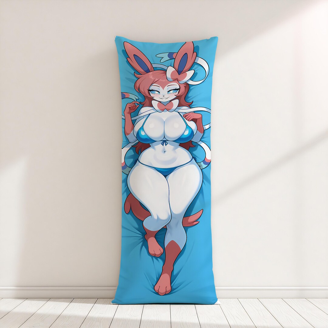 Sylveon Dakimakura, Pokemón Dakimakura, Furry Girl, Pillow Cover, Huggable Pillow, Furry ...