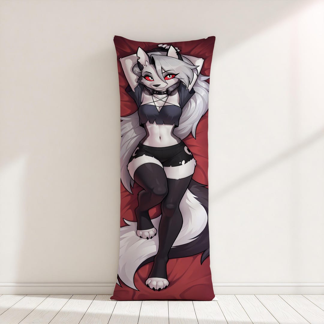 Loona Dakimakura, Helluva Boss Dakimakura, Furry Wolf Girl, Pillow Cover, Huggable Pillow, Furry ...