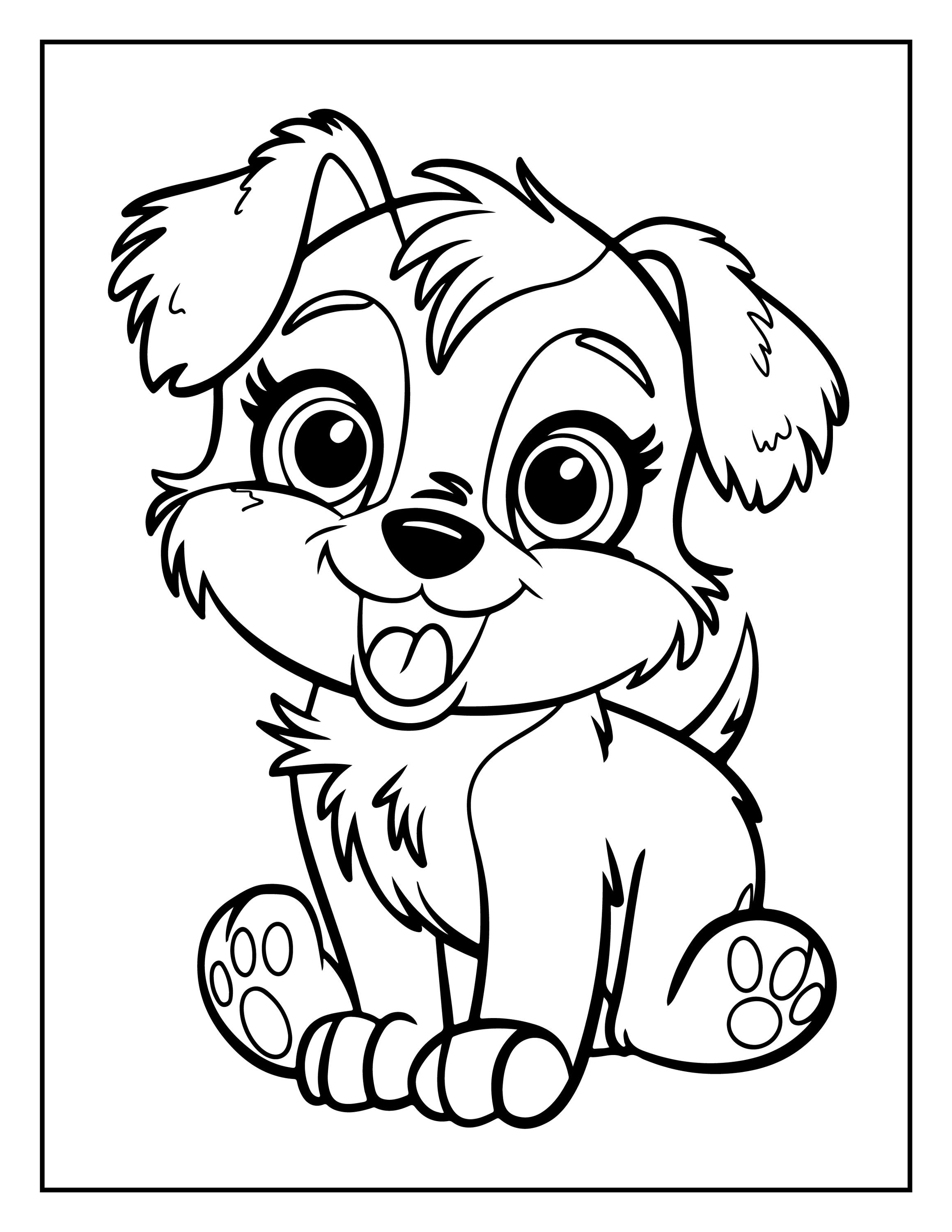 Cute Animals Coloring Book for Kids. 43 Adorable Animal Pages to Color ...