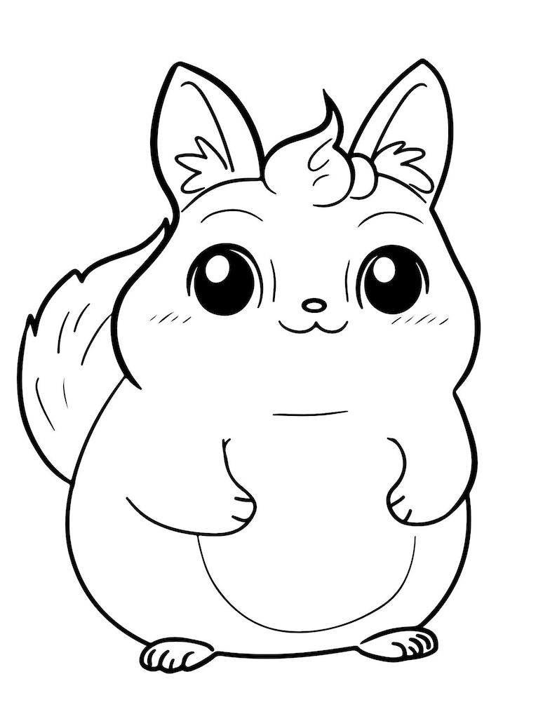 50 Squishy Style Coloring Pages – Volume 1 | Cute Chubby Creatures to ...