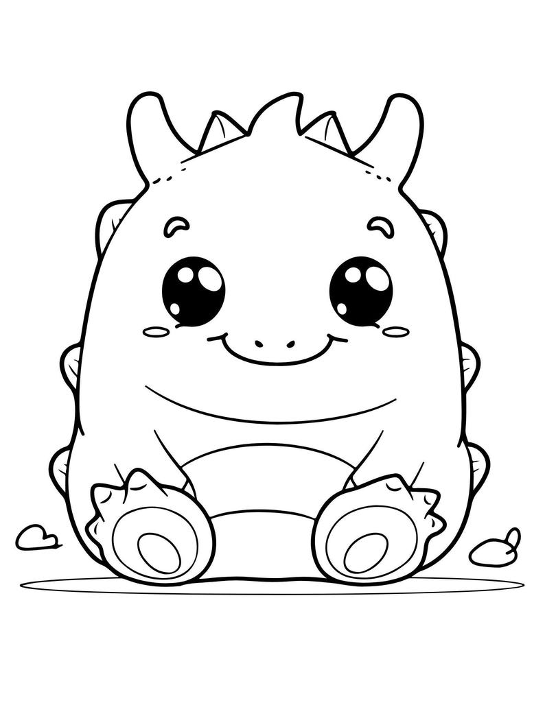 50 Squishy Style Coloring Pages – Volume 1 | Cute Chubby Creatures to ...