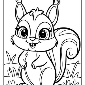 Cute Animals Coloring Book for Kids. 43 Adorable Animal Pages to Color ...