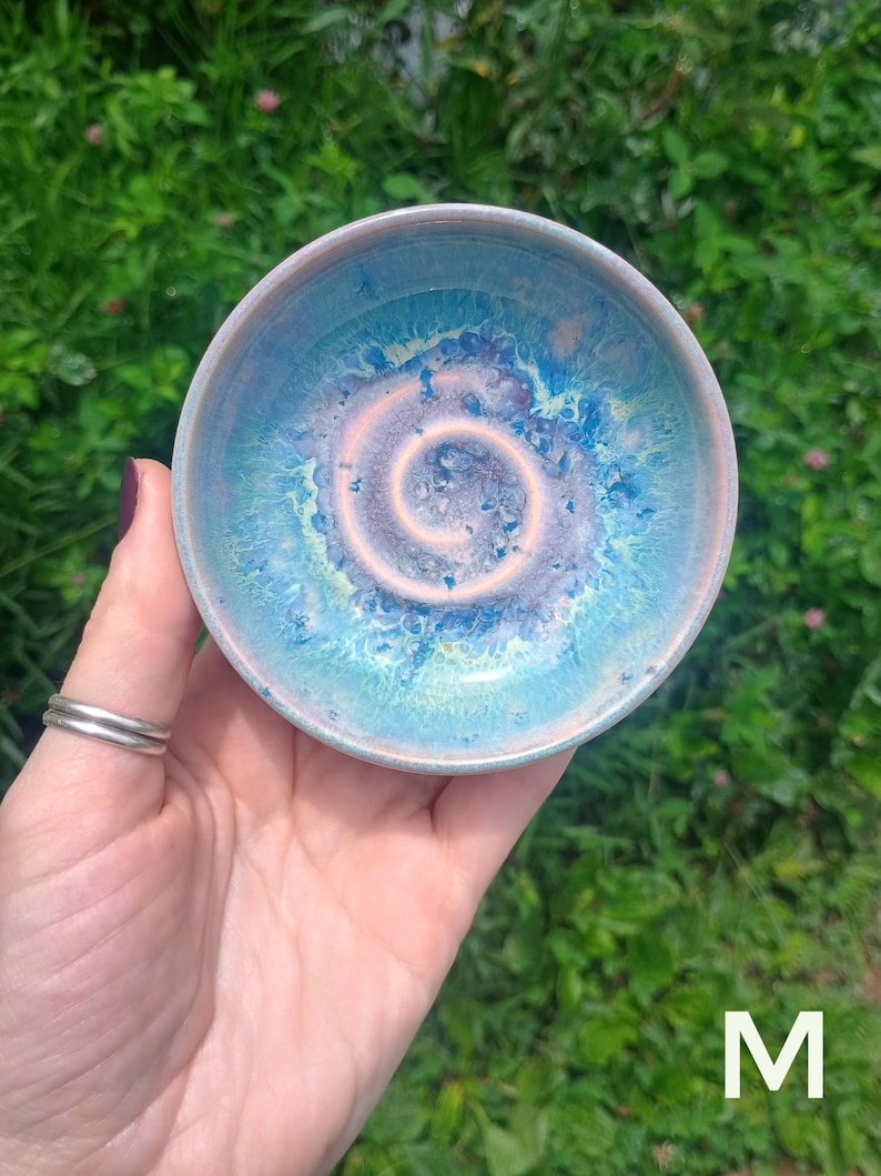 Handmade Pink Ceramic Ring Dish, Small Pottery Jewelry Holder, Sauce ...