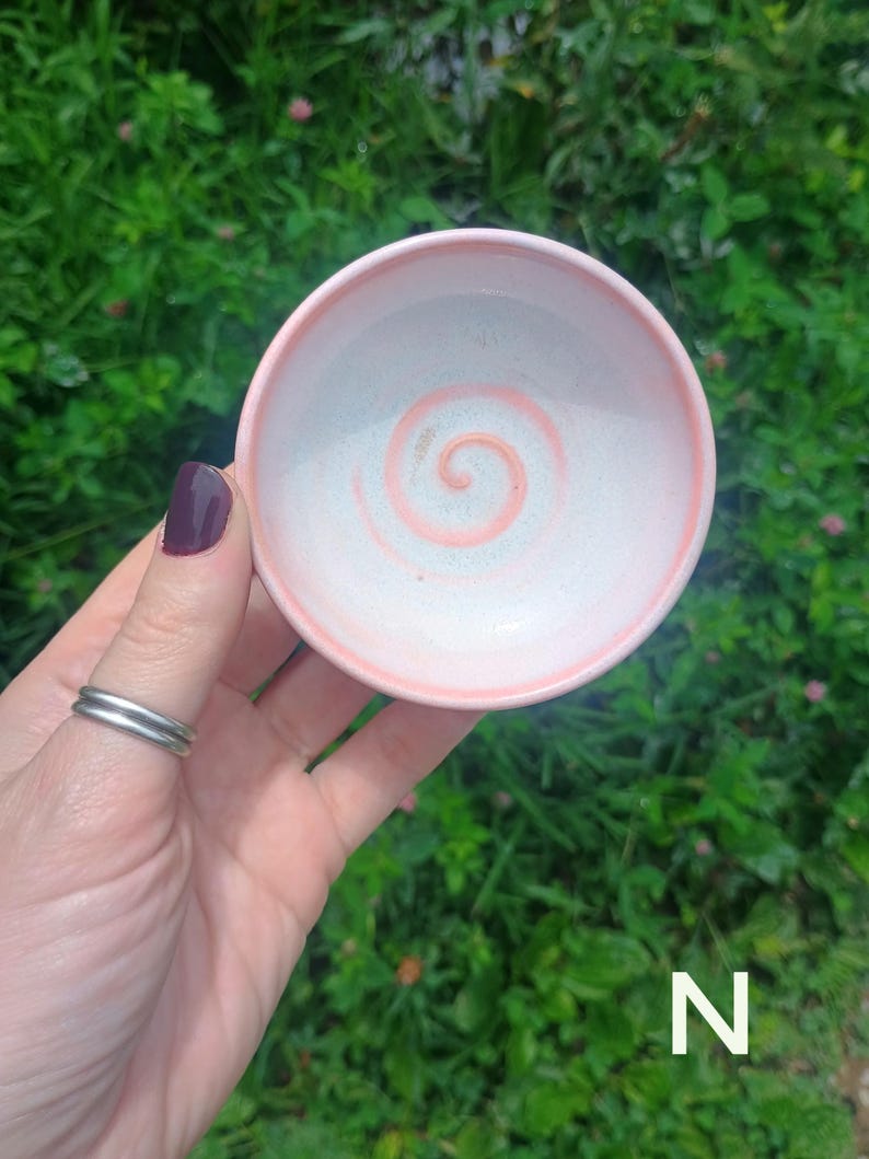 Handmade Pink Ceramic Ring Dish, Small Pottery Jewelry Holder, Sauce ...