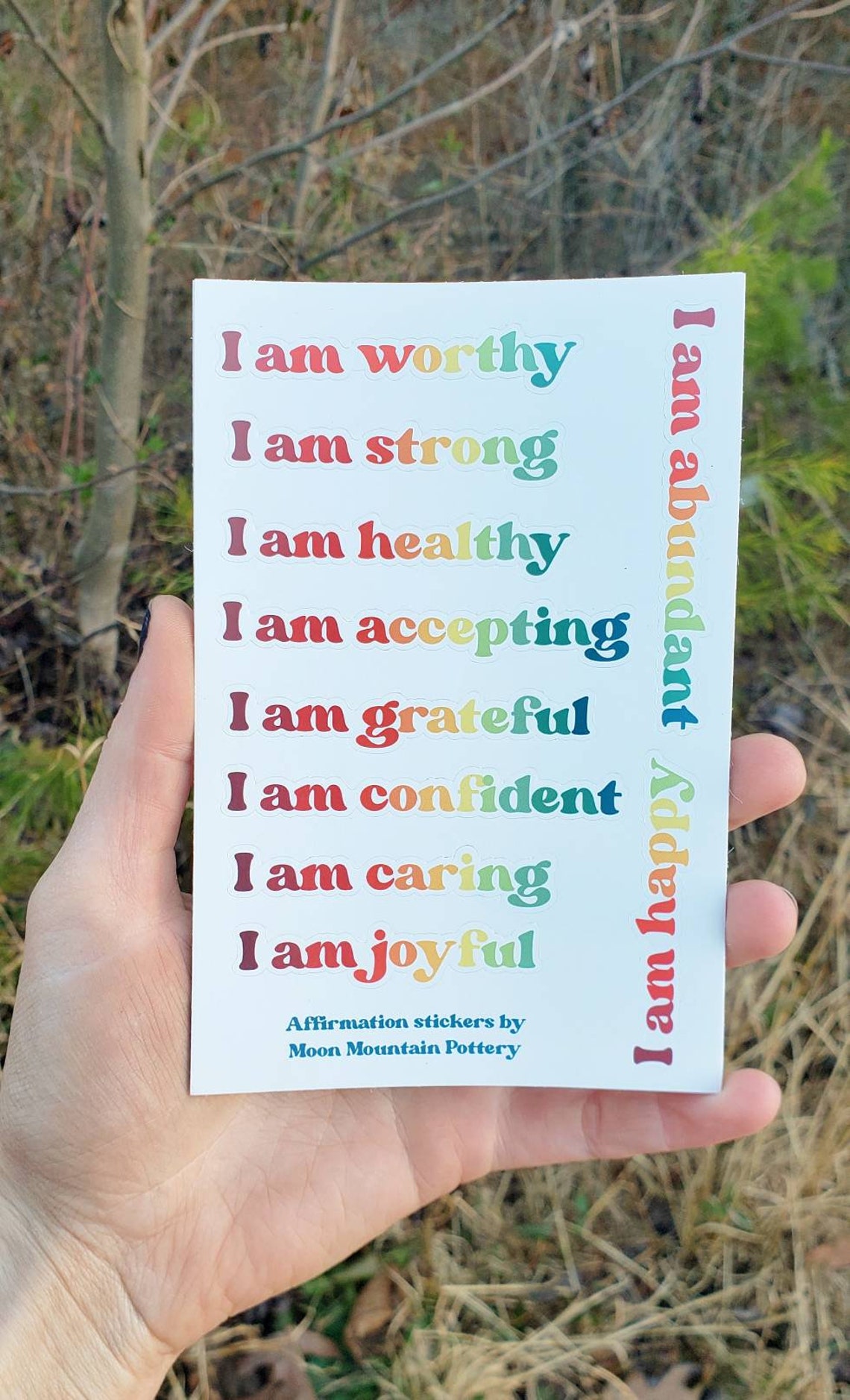 Affirmation Sticker Sheet Vinyl Affirmation Stickers | Etsy