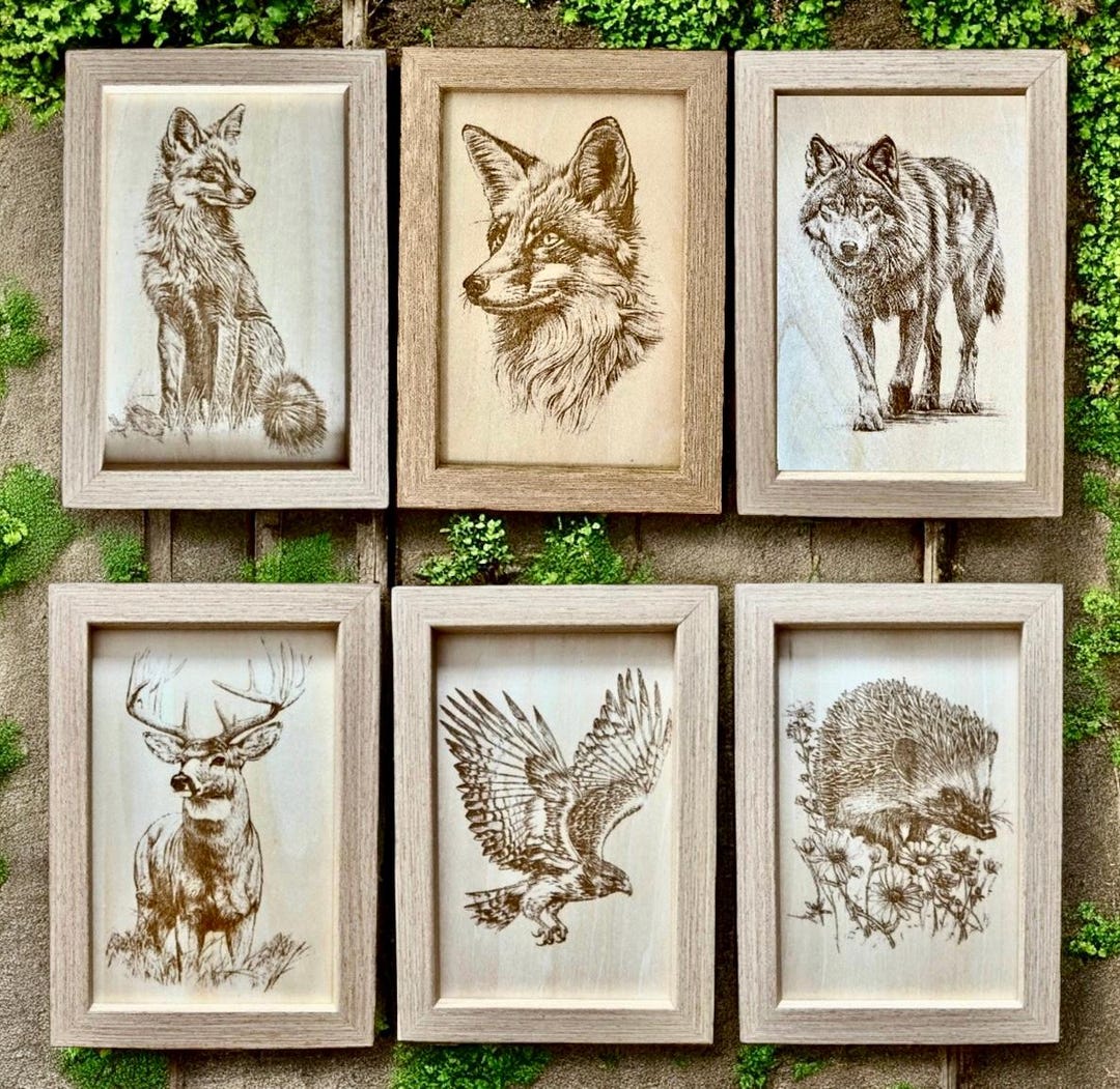 Wild Animal Engraving, Animal Engraving, Nature Engraving, Engraved ...