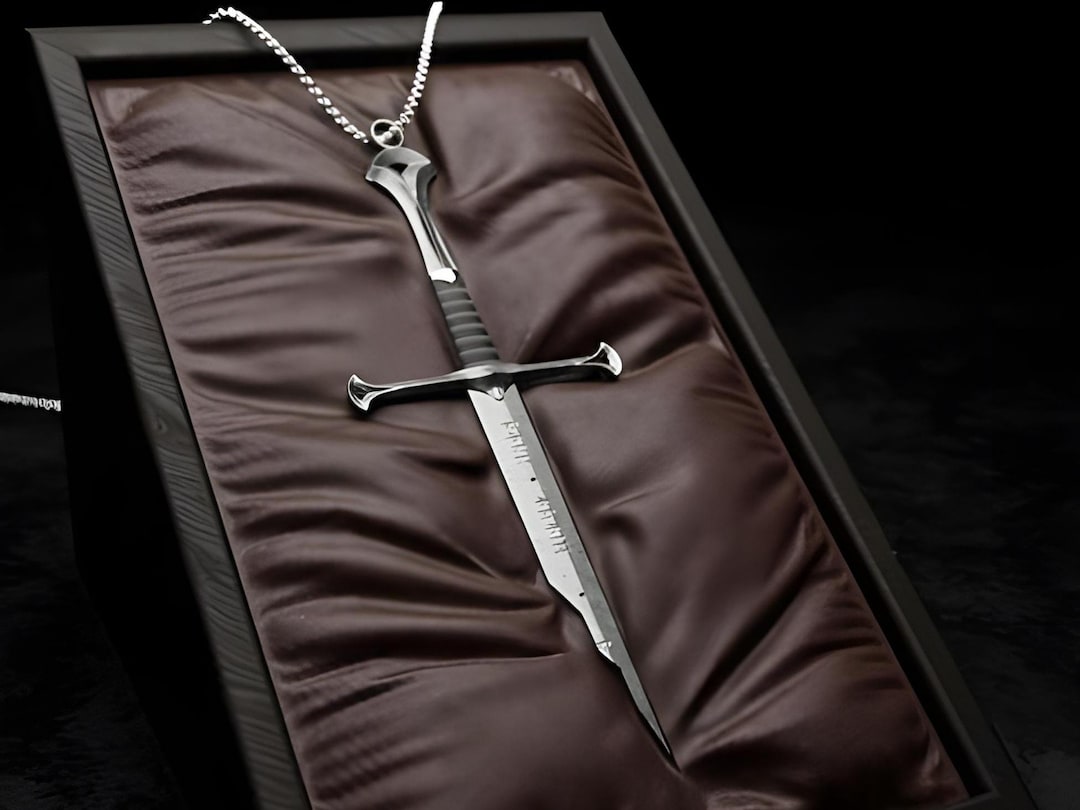 Sterling Silver Narsil Necklace – King Elendil's Broken Sword Necklace ...