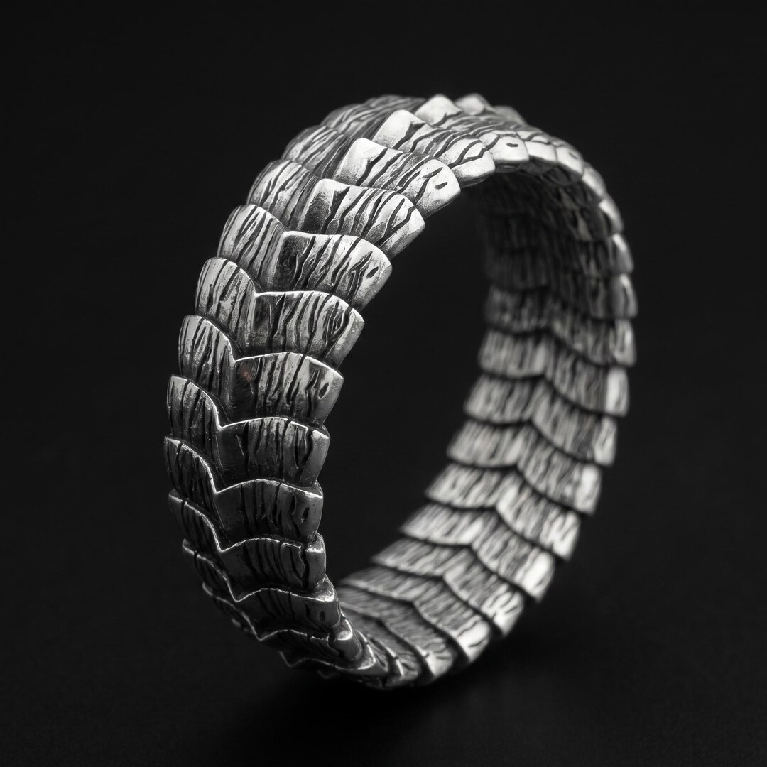 Dragon Scale Ring 925 Silver – Armor Ring – Unbreakable Ring – Mens ...
