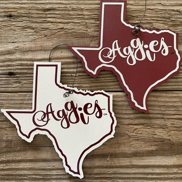 Texas A&m Aggie Christmas Ornament - Etsy