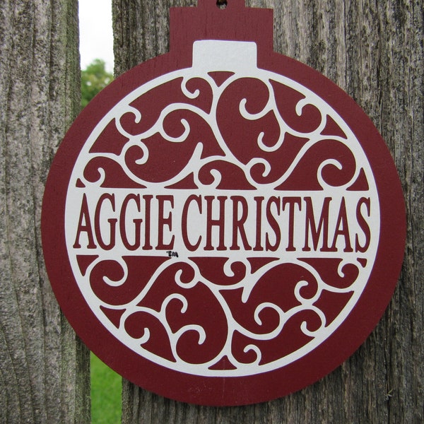 Texas A&m Aggie Christmas Ornament - Etsy