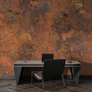 Copper Toned Wall Pattern Wallpaper Industrial Chic, Textured Wall ...