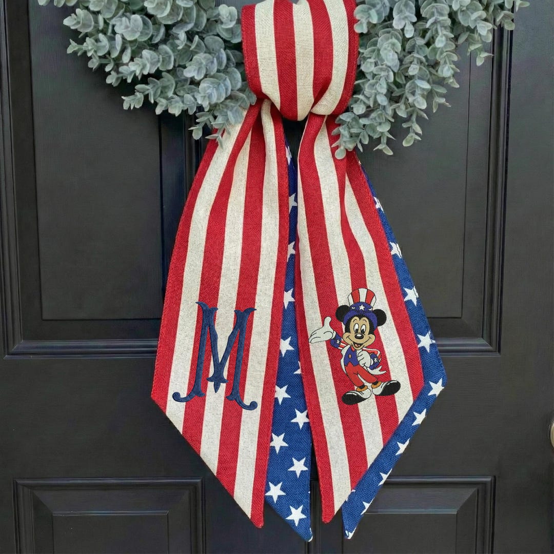 Memorial Day Wreath Sash – American Flag Door Sash With Personalized ...