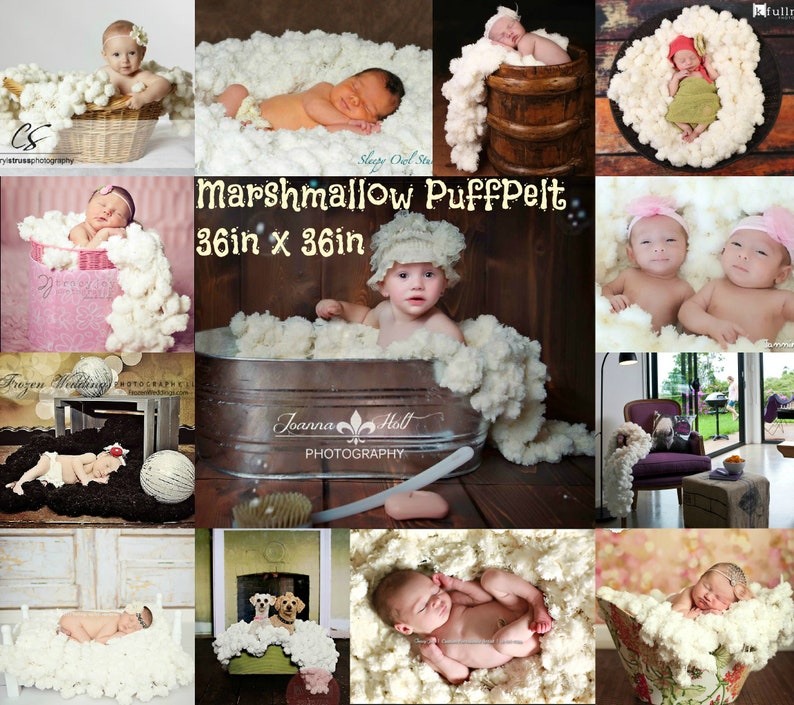 Neutral Baby Newborn Photography Prop. Large Puffball Photo - Etsy