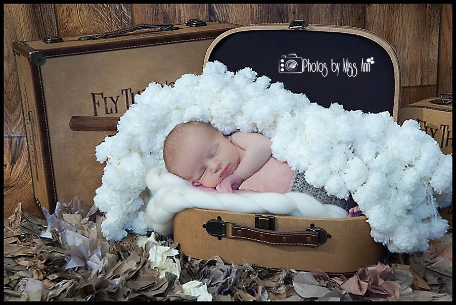 Fluffy Newborn Blanket Texture Baby Photo Prop. Mini | Etsy