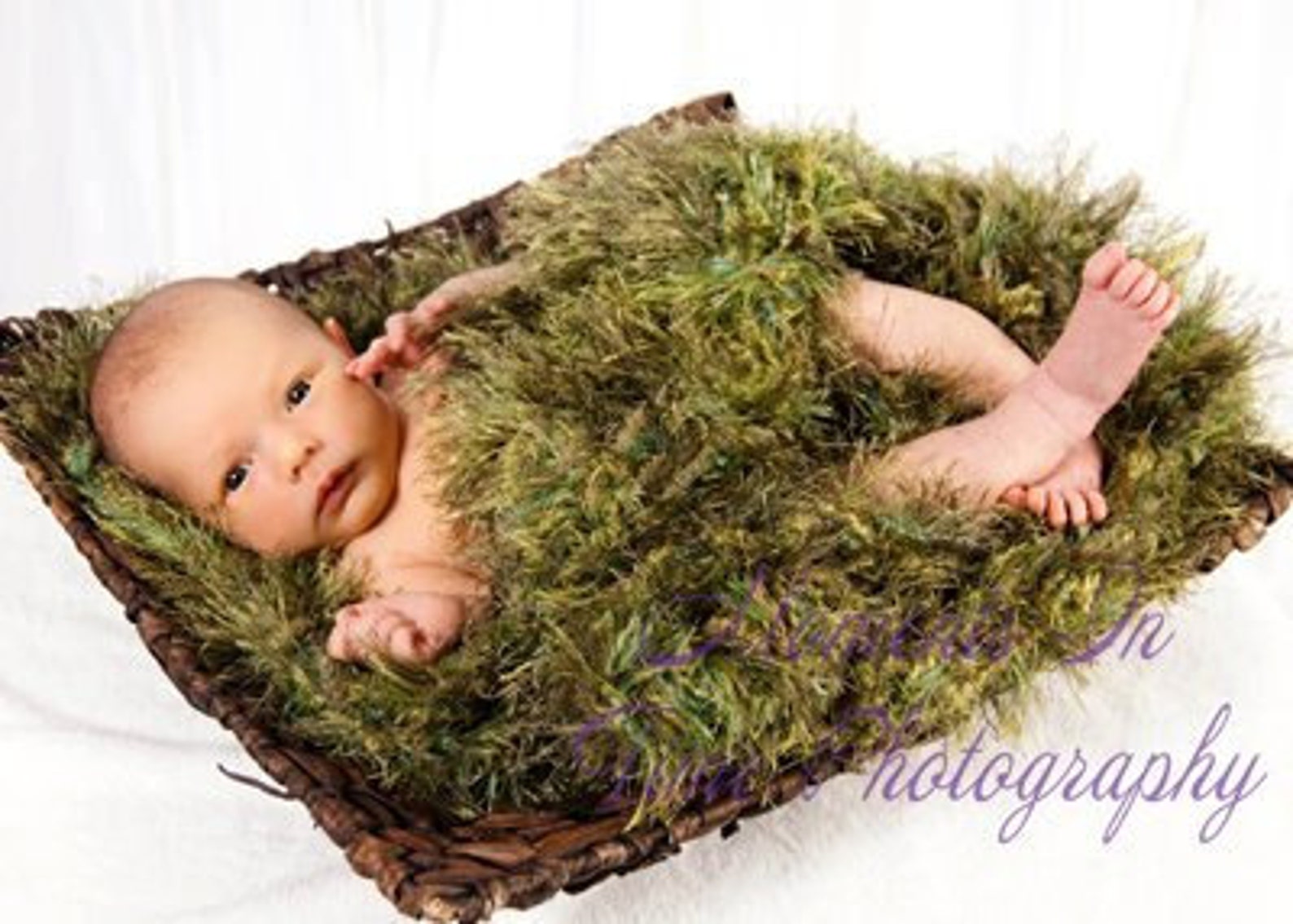 Grass Prop Mossy Baby Blanket Photo Prop. Green 'grass' Outdoor Look ...