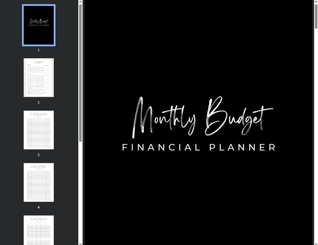 Printable Monthly Budget Planner | Financial Tracker PDF | Instant ...