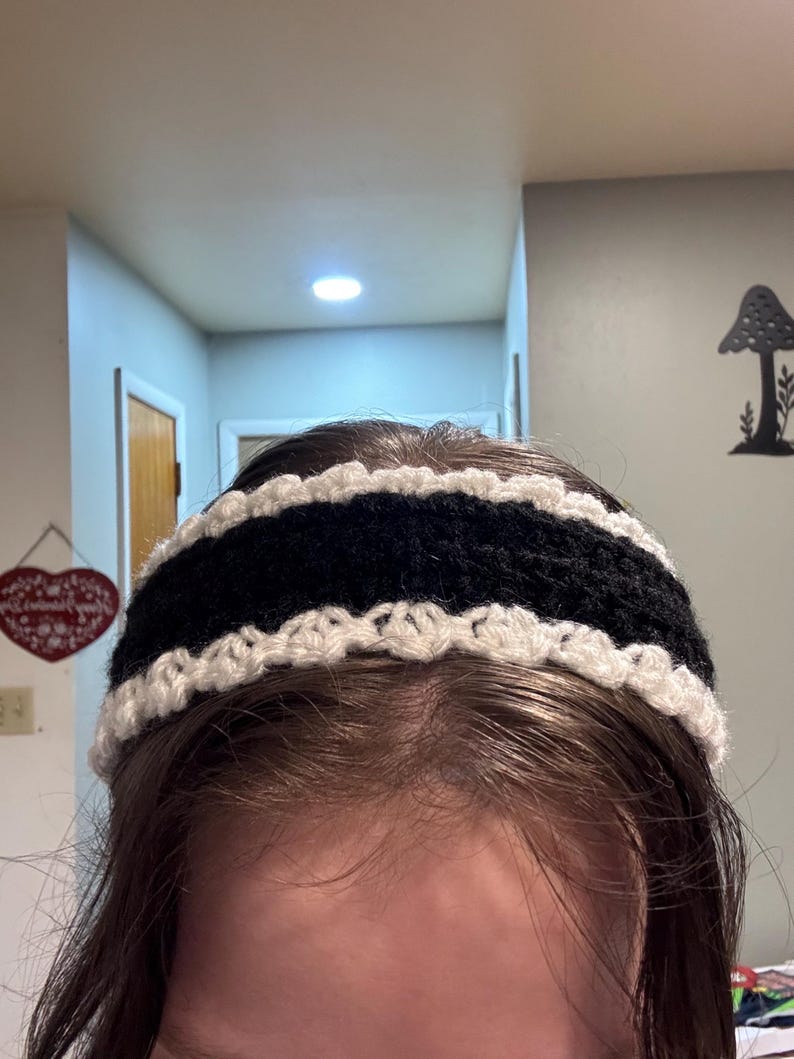 Black and White Headband - Etsy