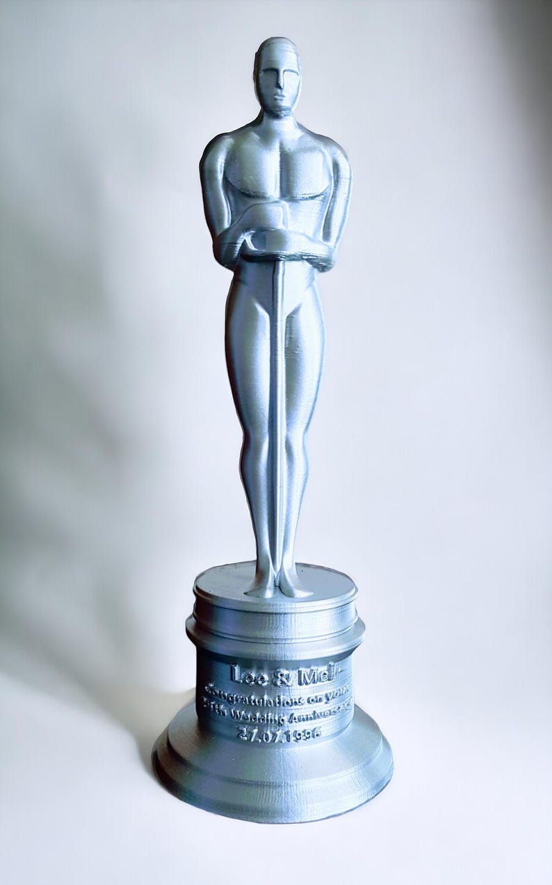 NEW up to 30 Cm Tall Personalised OSCAR Award Trophy With Optional ...