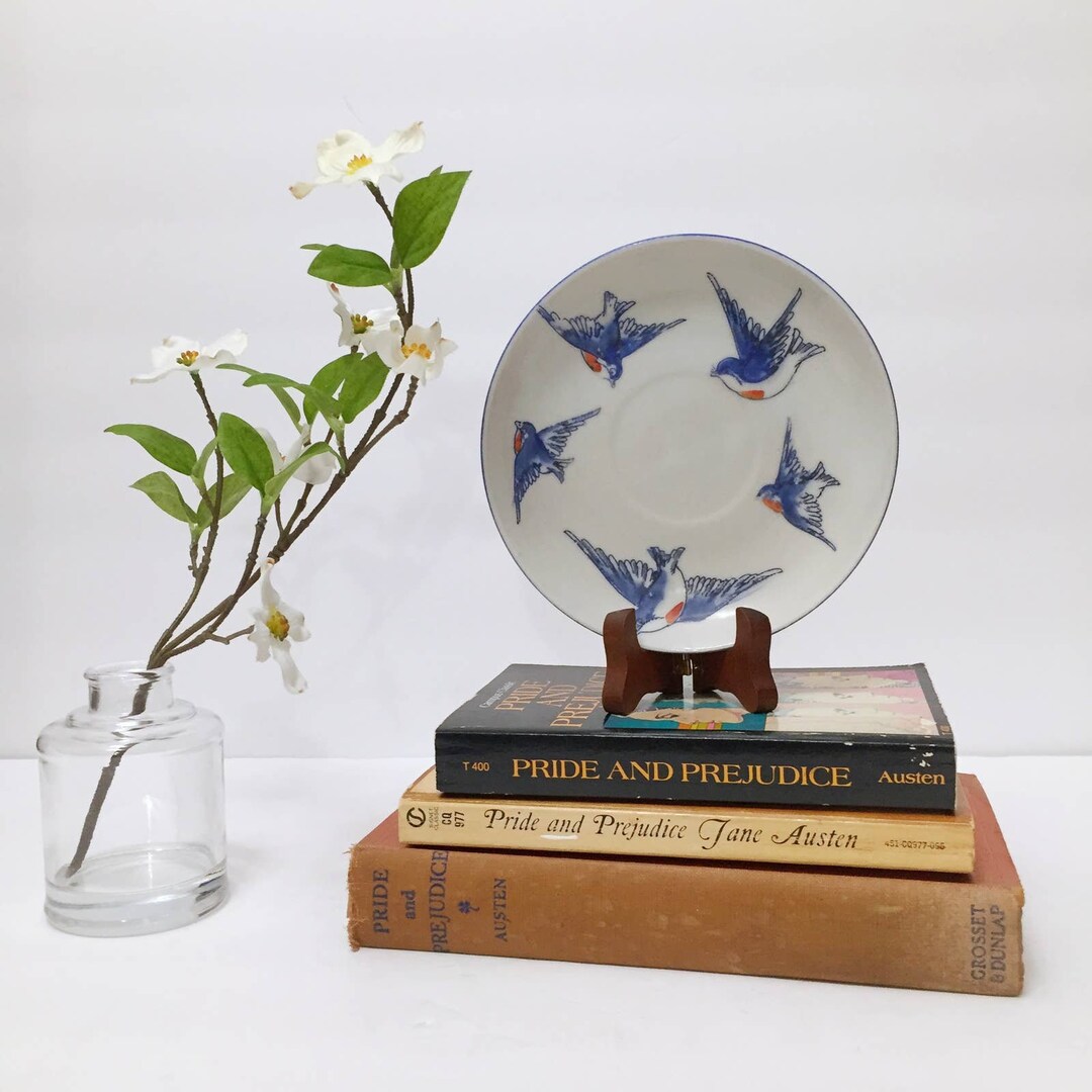 Vintage Bluebird Plate Saucer Japan Hand Painted - Etsy