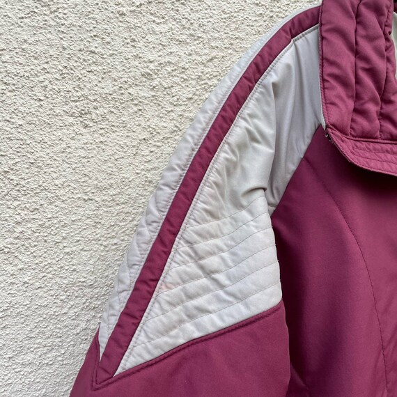 Vintage Mountain Goat Puffer Ski Jacket L Maroon Tan - Gem