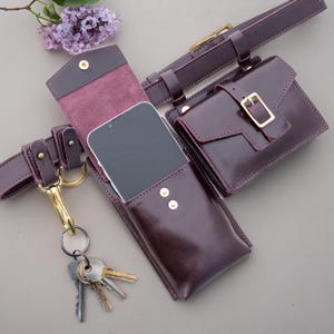 Leather Festival Utility Belt – Hands-free Travel Belt Bag With Pouches ...