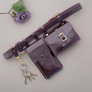 Leather Festival Utility Belt – Hands-free Travel Belt Bag With Pouches ...