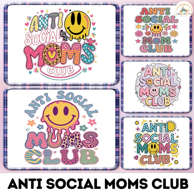 20+ Sarcastic Mom PNG, Anti Social Moms Club Png Bundle, Funny Mother ...