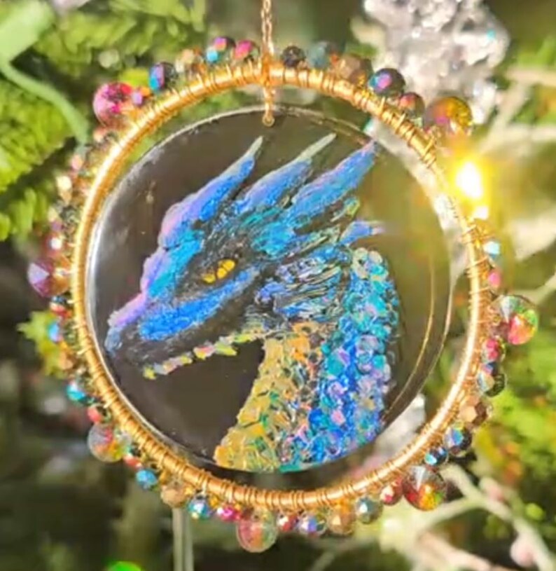 Andarna Inspired Suncatcher - Fourth Wing Onyx Storm - Etsy