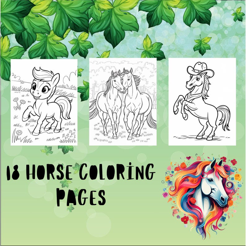 18 Printable Horse Coloring Pages for Kids – Fun Horse Activity Sheets ...