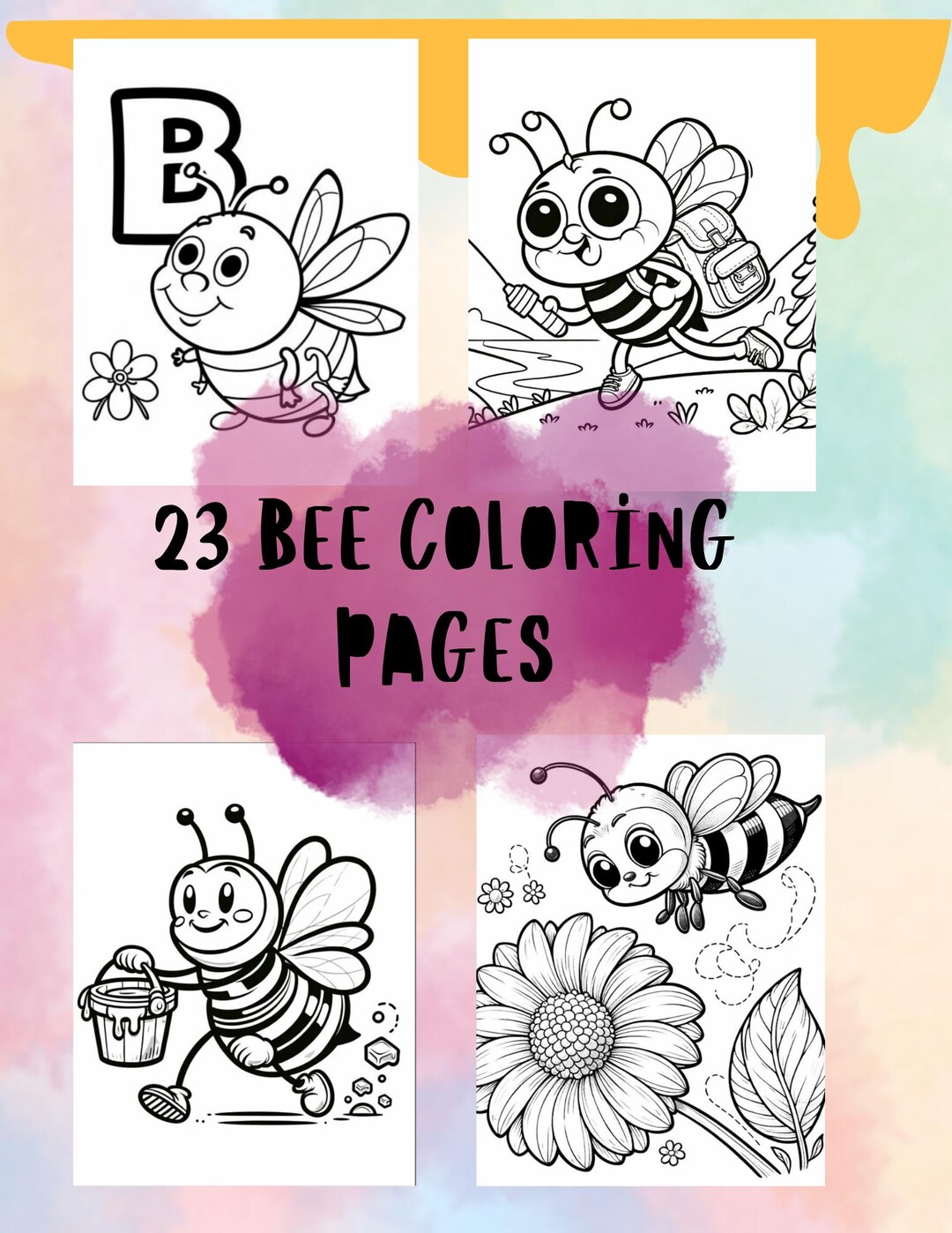 23 Bee Coloring Pages – Cute Bee Printable PDF for Kids & Adults ...