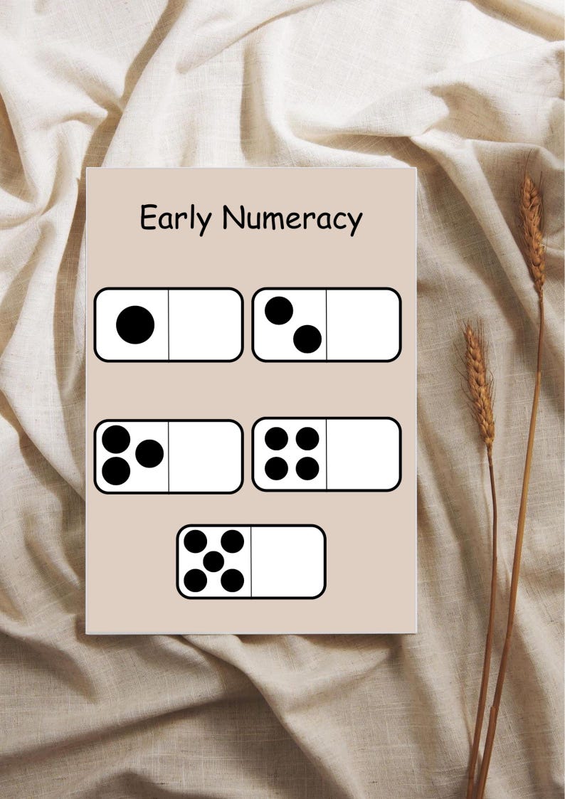 Printable Dice Number Matching Worksheet | Count and Match for Toddlers ...
