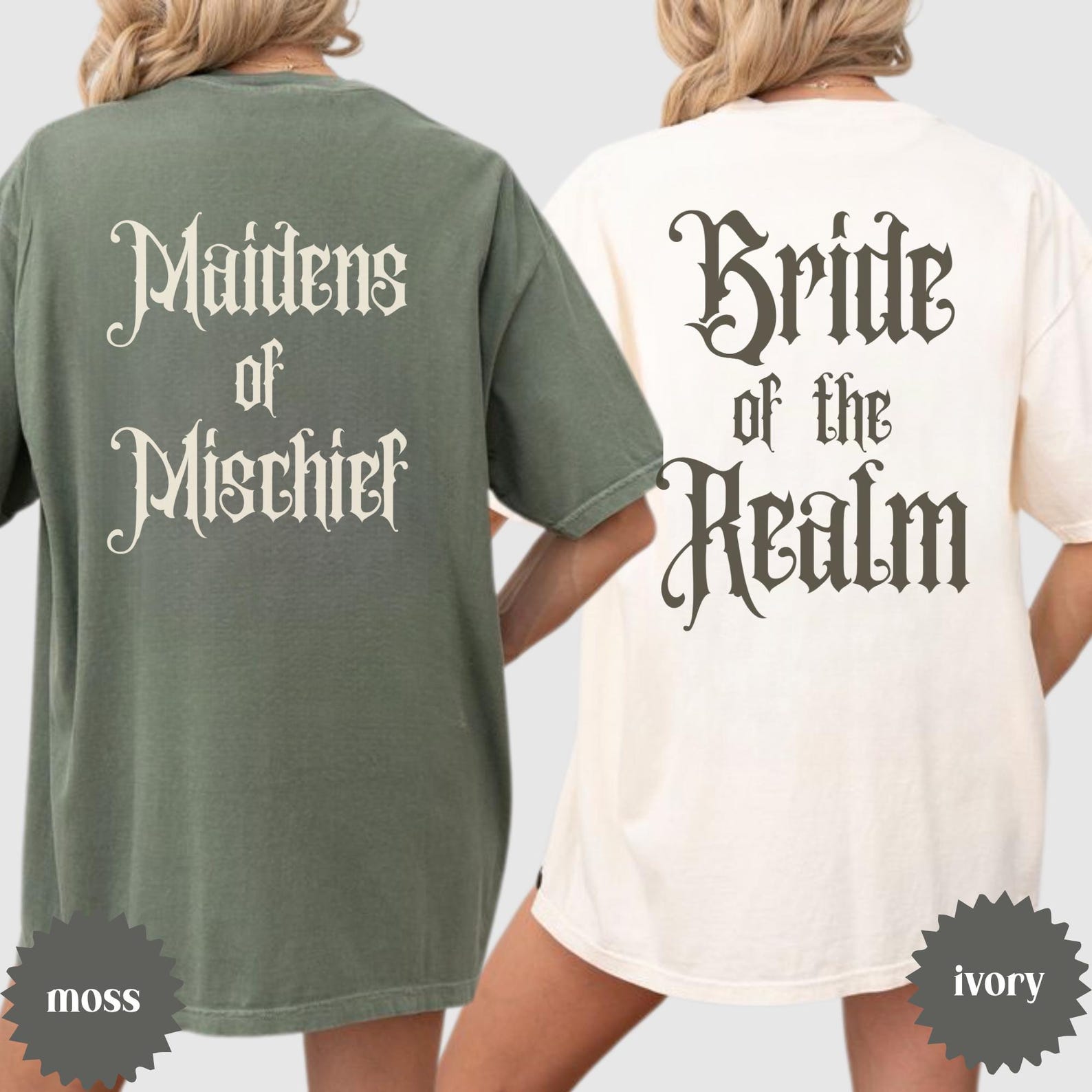 Medieval Bachelorette Shirt, Bride of the Realm, Maidens of Mischief ...