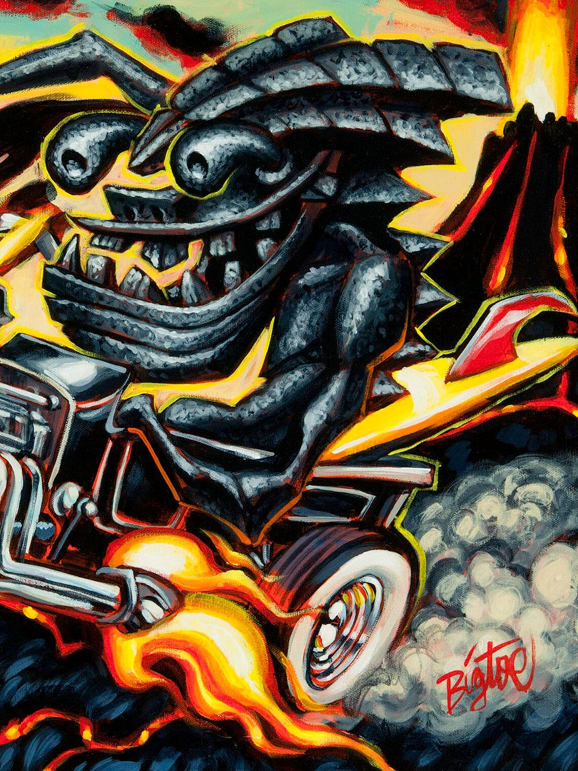 Lava Tiki Hot Rod Archival Giclee Art Print - Etsy