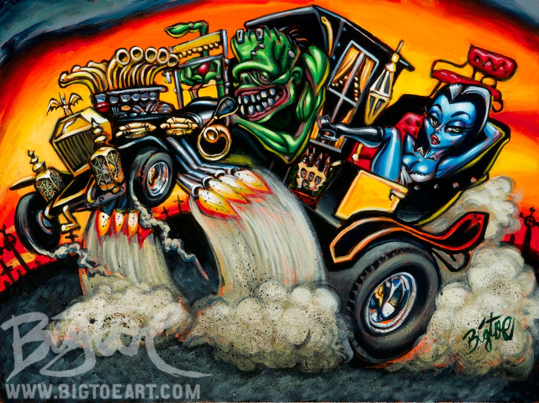 Bigtoe's Hot Rod Herman Limited Edition Archival Art Print - Etsy