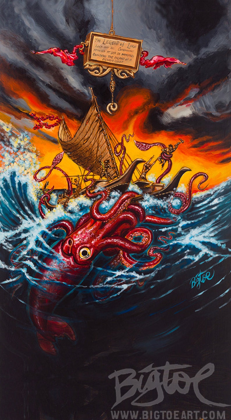 Legend of Laka - Medium Archival Canvas Print - Etsy