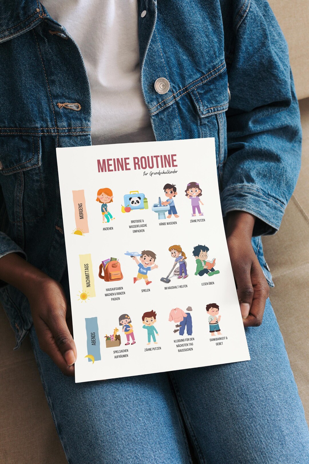 My Routine for Kids – Daily Routine Poster A4 | Morning, Afternoon ...