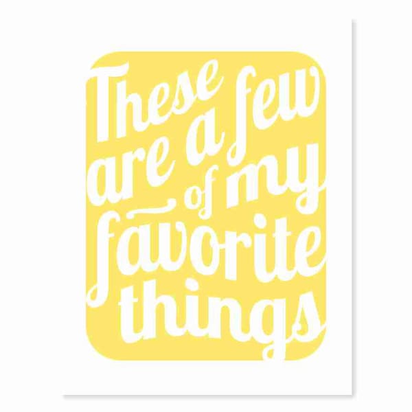 A Few of My Favorite Things Printable - Etsy