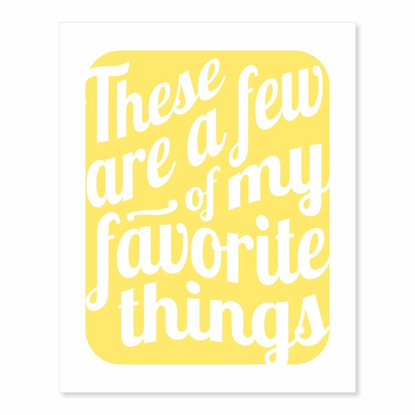 A Few of My Favorite Things Printable - Etsy