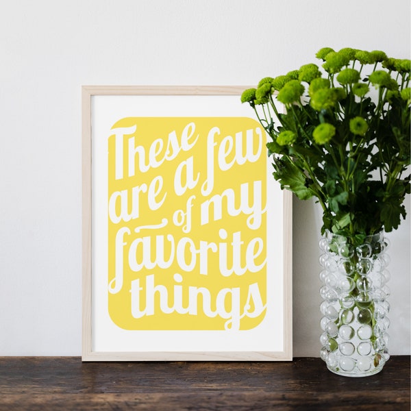 A Few of My Favorite Things Printable - Etsy