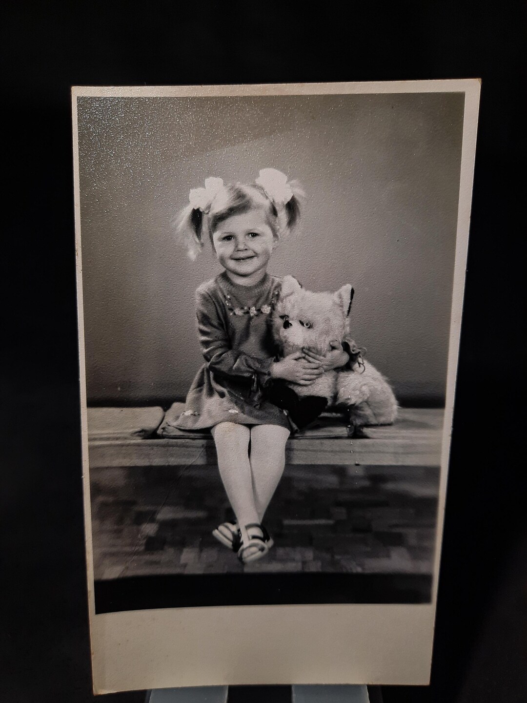 USSR Children Photo, Vintage Black and White Photograph, Soviet Girl ...