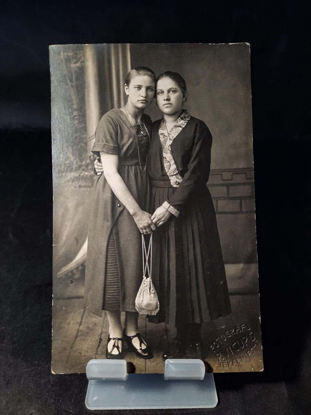 Antique Female Portrait, Pre-war Photo, Friendship Photo, Elegant ...