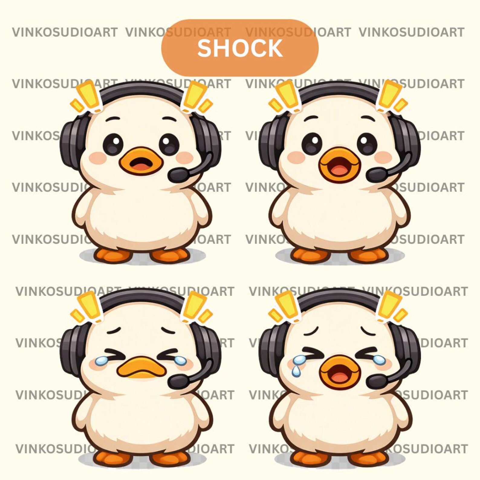 Gamer Duck Pngtuber Model | Vtuber Streaming Mascot (digital Download ...