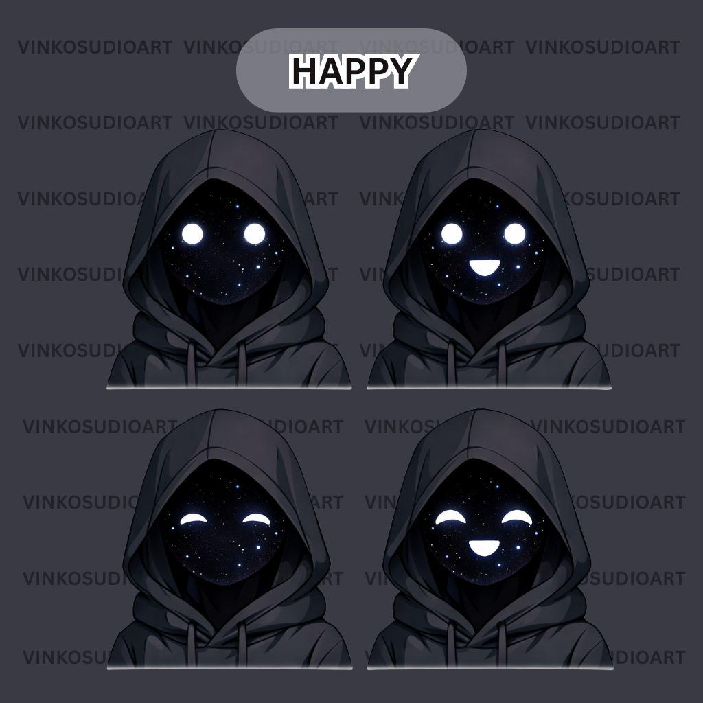 Scary Void Pngtuber Avatar | 16 Expression Set (digital Download) - Etsy